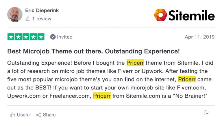 Pricerr Theme Review Microjob Theme Sitemile