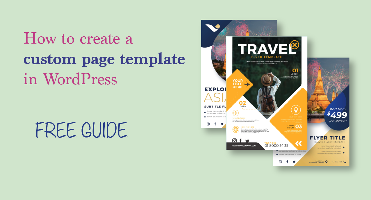 How To Create A Custom Page Template In WordPress SiteMile